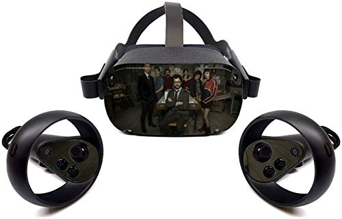 Oculus Quest Accessories Skins money heist film VR Headset and Controller Decal Sticker Protective ok anh yeu