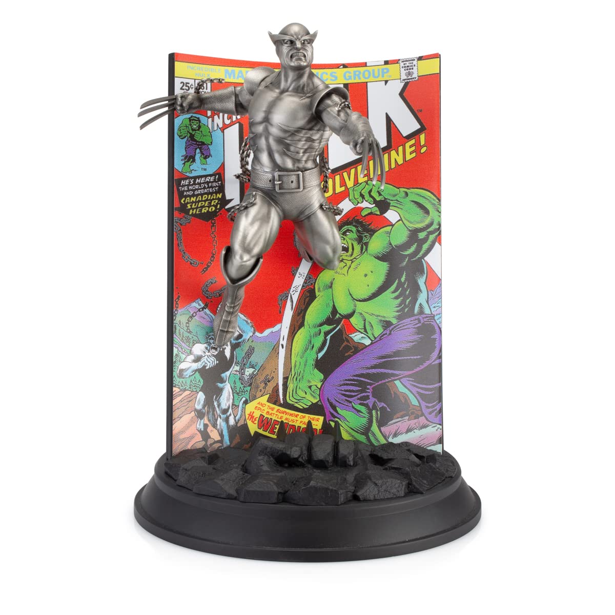 Royal Selangor Limited Edition Wolverine The Incredible Hulk Volume 1#181 Pewter Statue - Licensed Marvel Figurine/Collectible