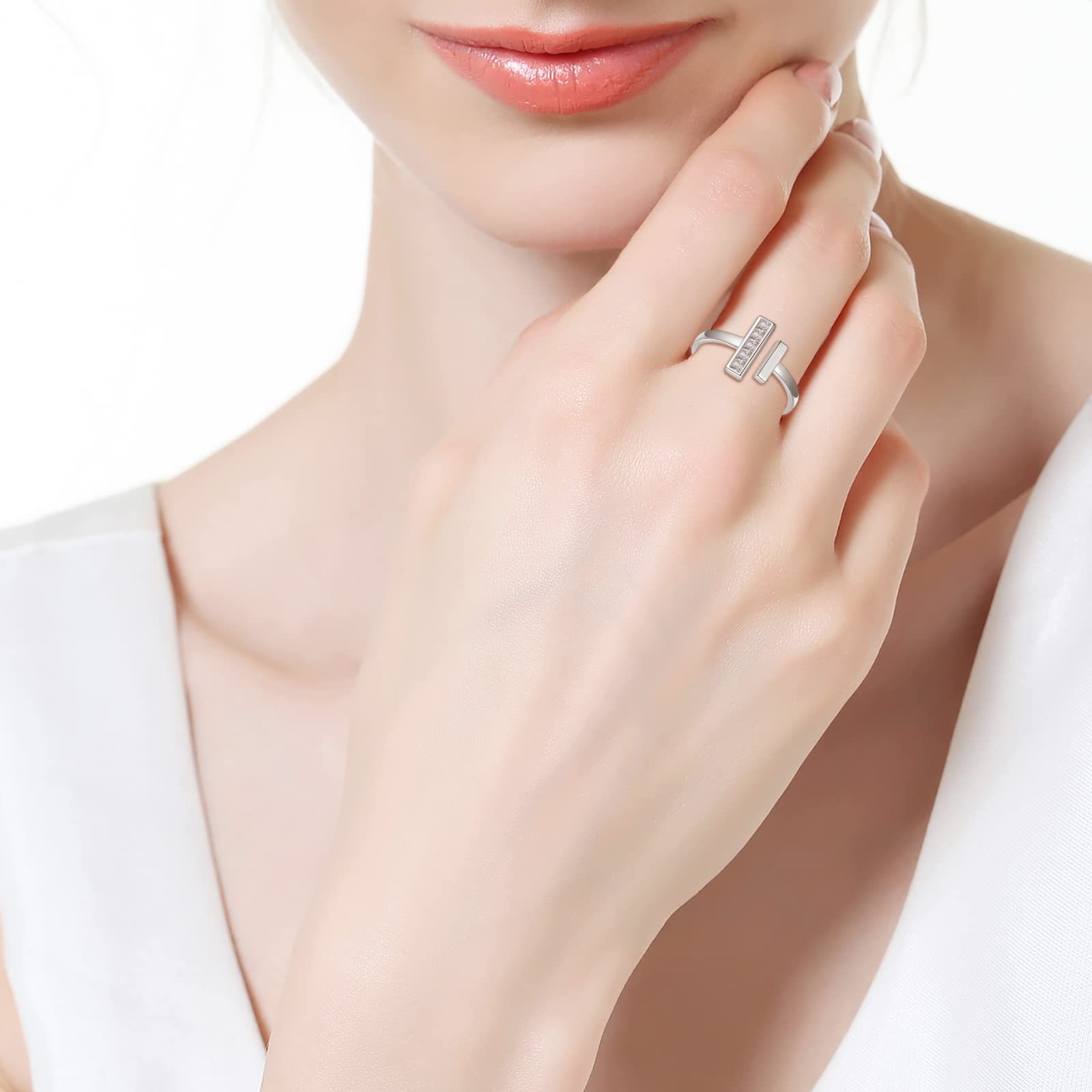 Mother Daughter Thick and Thin Ring: Sterling Silver Thick and Thin Ring Always with You Christmas Jewelry Gifts for Mom Daughter