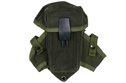 US Military Alice Ammo Pouch Ammunition OD Green (Olive Drab) 30 Round Magazine M16 Rifle Hand Grenade LC-1 Small Arms Case Pouch with Alice Clips LC1