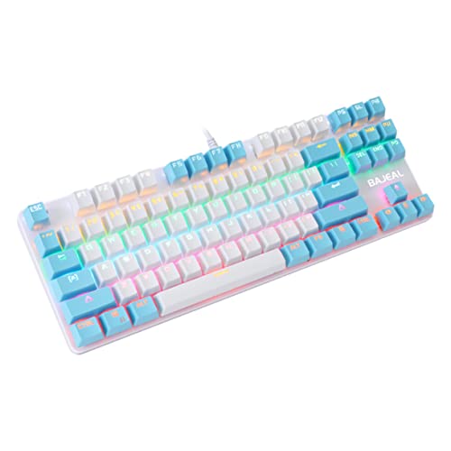 SOLUSTRE Keyboard Wired Keyboard USB Keypad Mechanical Keyboards Gaming Keyboard Wired USB Keyboard Mechanical Gaming Keyboard Computer Abs Fashion White Computer Keyboard