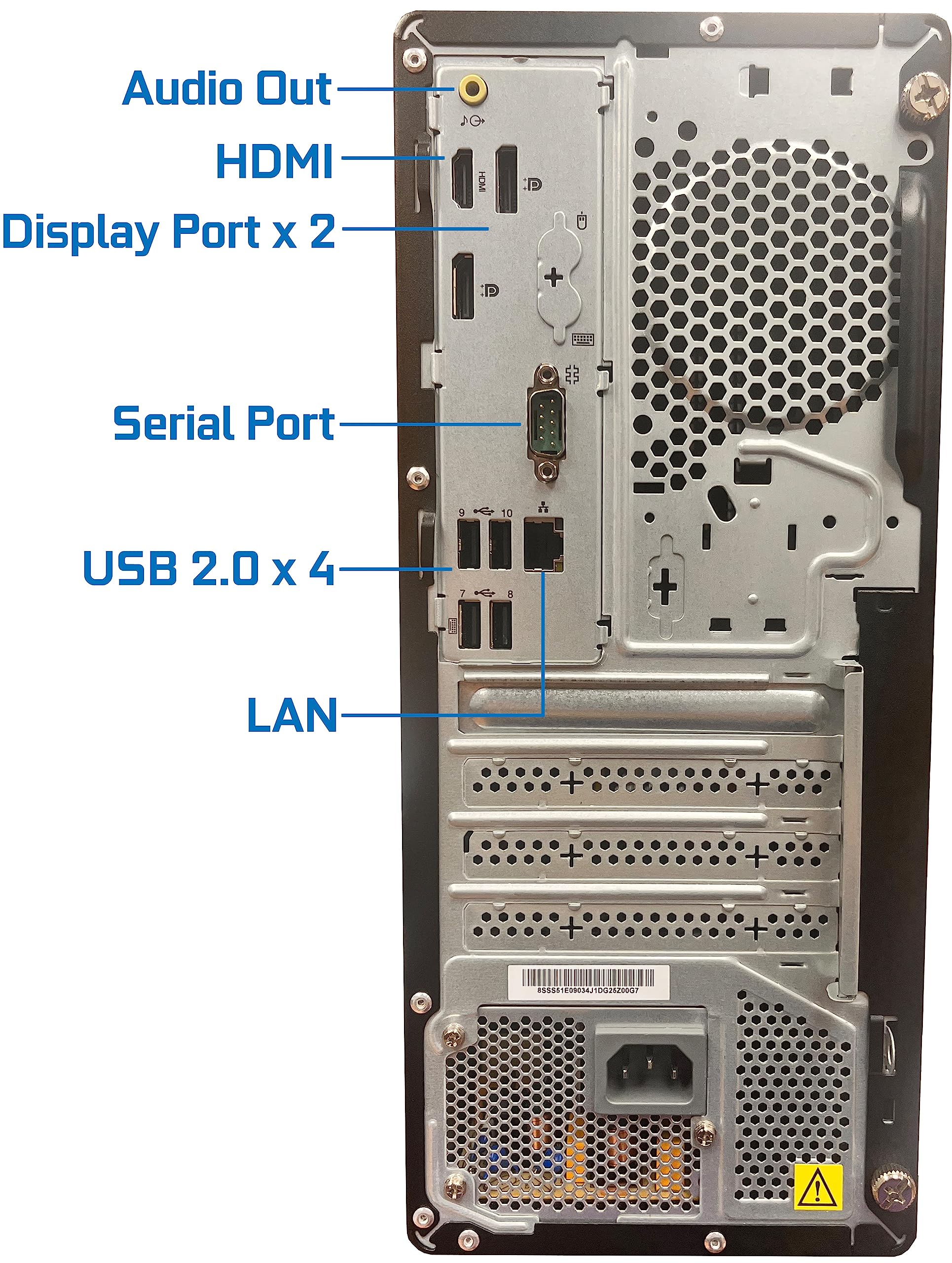 Lenovo M70T ThinkCentre Desktop Tower, Intel i7-10700, 32GB RAM, 1TB NVMe SSD, USB C, HDMI, Display Port, DVDRW, Card Reader, AC Wi-Fi, BT, Windows 11 Pro, Black