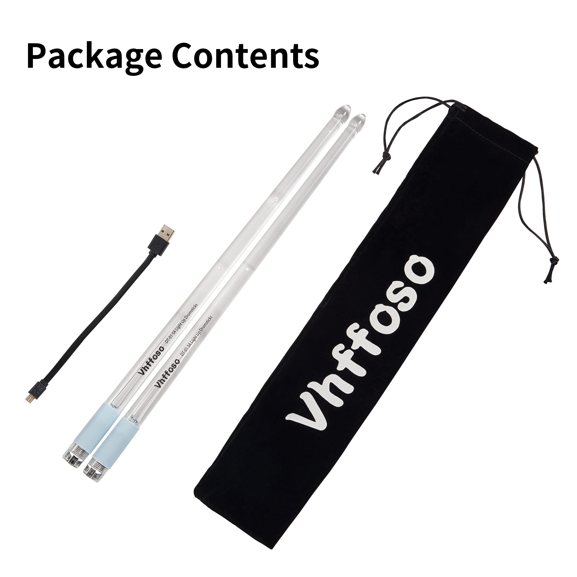 LED Light Up Drumsticks Rechargeable, 15 Colors Changing