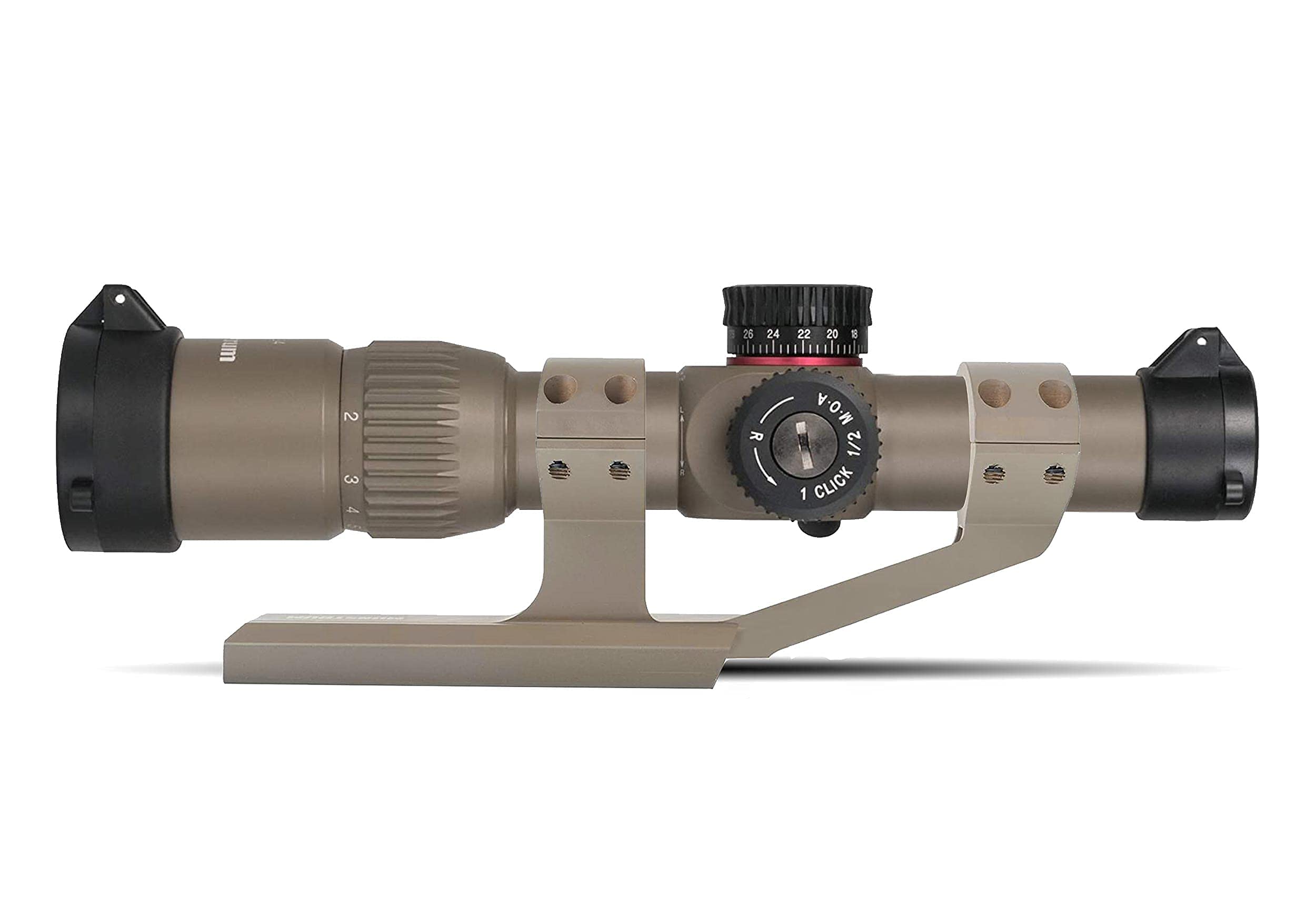 Monstrum G2 1-6x24 First Focal Plane (FFP) Rifle Scope with BDC Reticle | Flat Dark Earth | MH305 H-Series Scope Mount | Bundle
