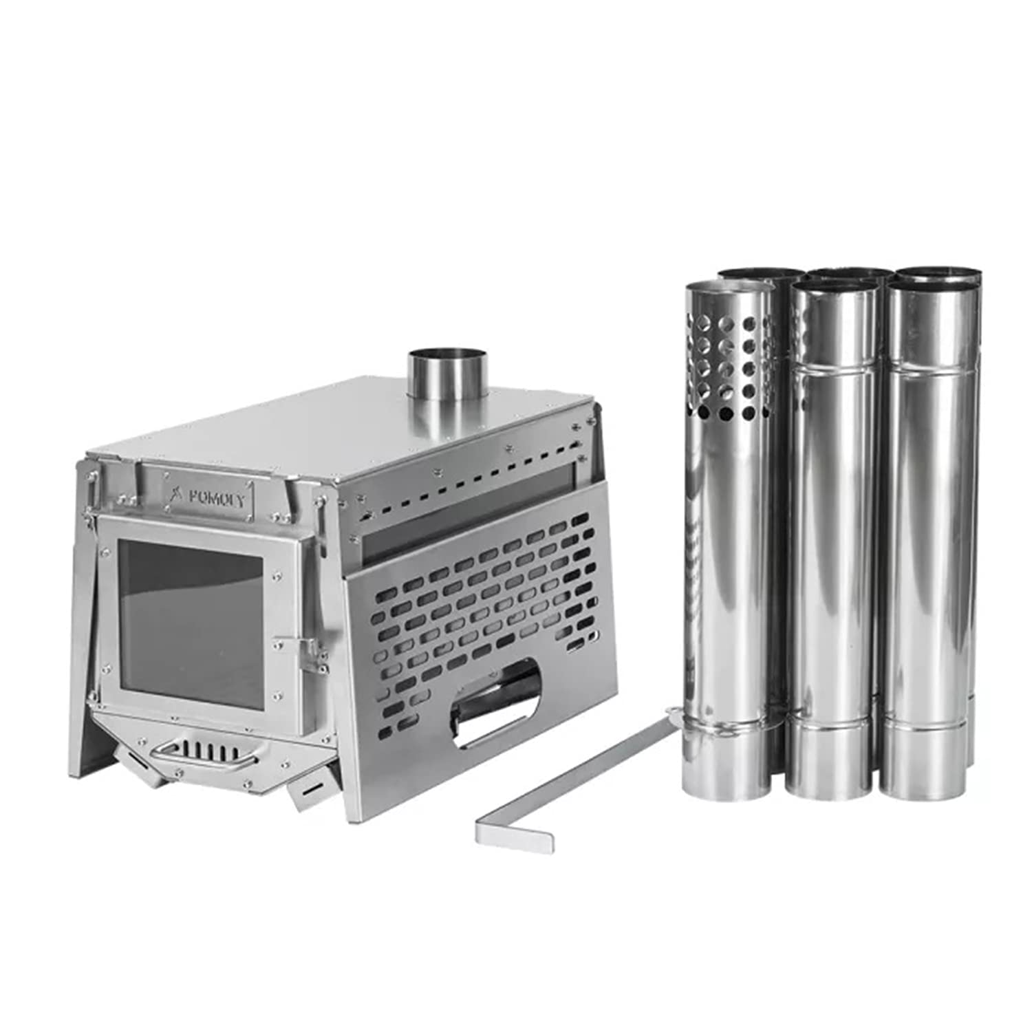 Oroqen Camping Wood Stove Portable Stainless Steel Stove (without stove fire mat)