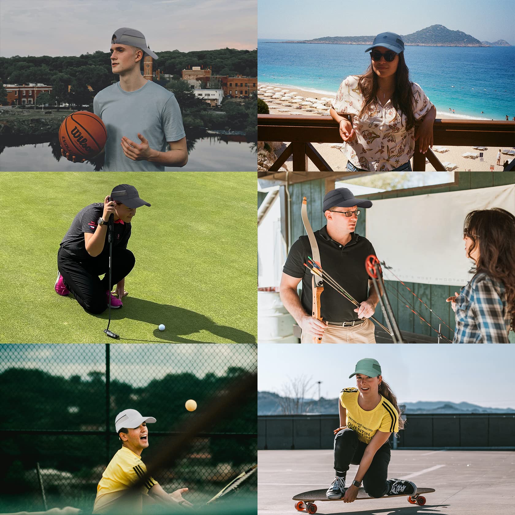 RRvane Folding UPF50+ Sun Protection Hat, Quick Dry Baseball Cap Unstructured Outdoor Sports hat Fit 22"~24-3/8" for Unisex (New, Teal)
