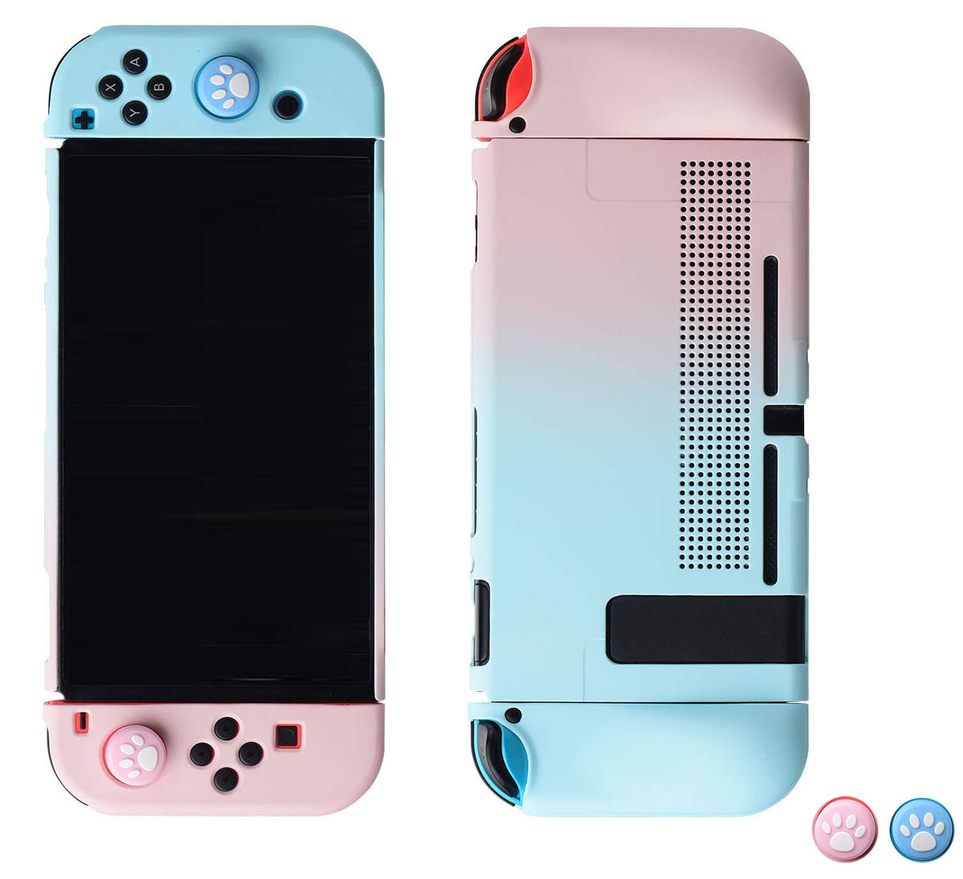 magictodoor Elegant Protective Dockable Case for Nintendo Switch - Handheld Grip Protector Cover - Include Thumb Grip Caps