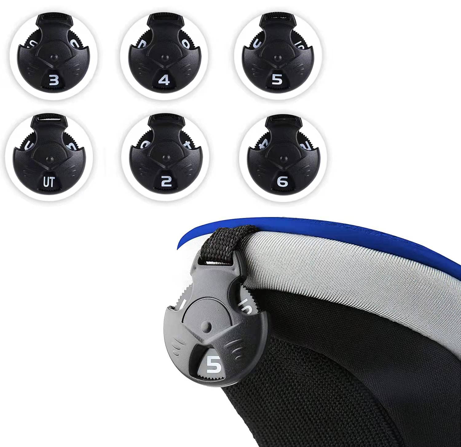 KYTAI Golf Club Head Covers, 4 Pcs for Hybrid Headcovers with Interchangeable No. Tag UT Cover