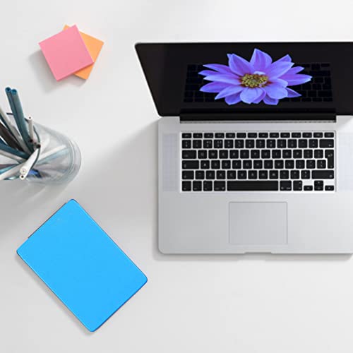 SSD Enclosure Sandblasting Oxidation Aluminum Alloy Dyeing Hard Disk Drive Adapter Enclosure SSD High Heat Dissipation for Computer to Hard Disk Blue