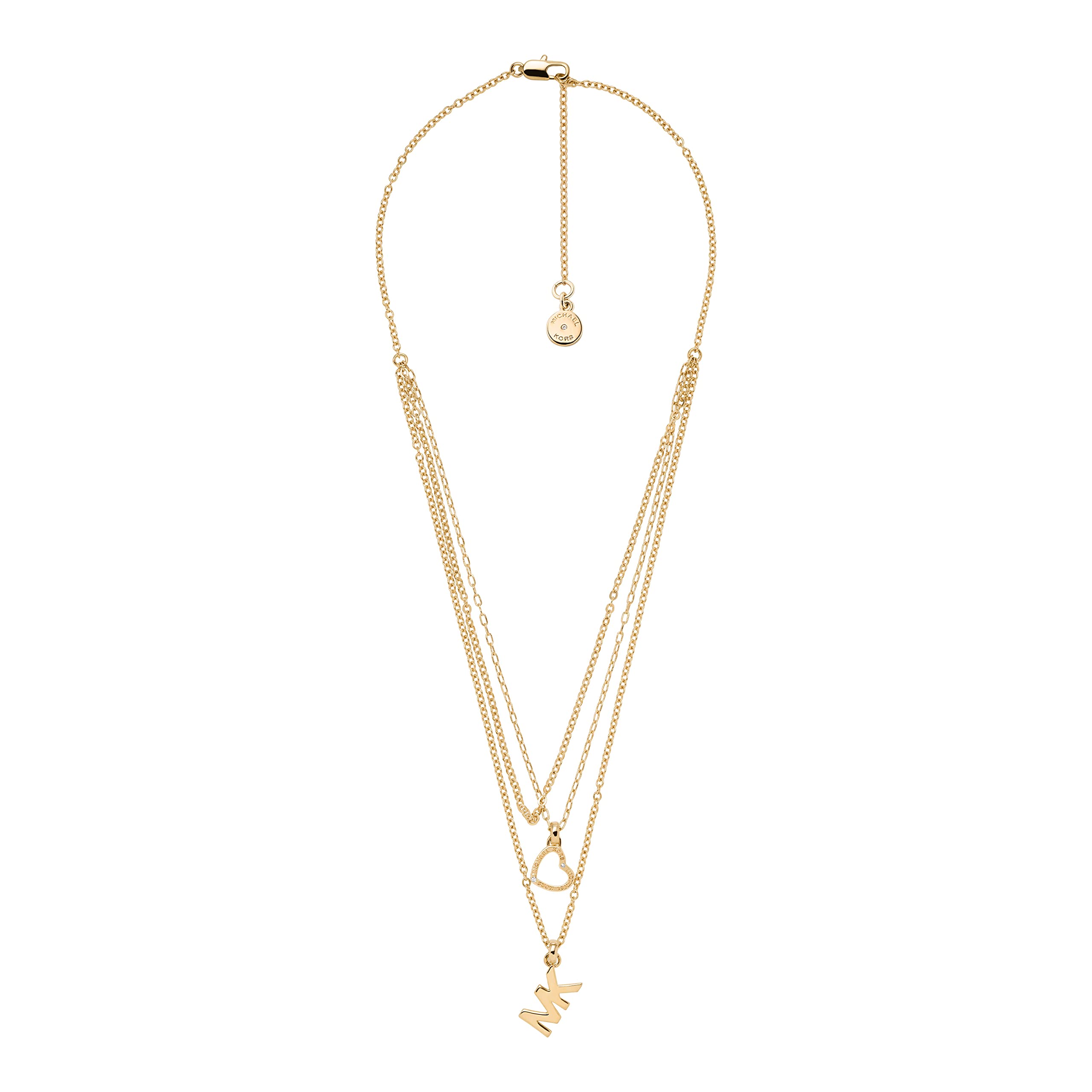 Michael Kors Women's Fashion Gold Brass Multi-Strand Necklace (Model: MKJ7804710)