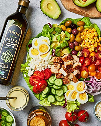 Mina Extra Virgin Olive Oil, New Harvest, Polyphenol Rich Moroccan Olive Oil, Cold Extraction, Single Origin Olive Oil, Less Than 0.2% Acidity, 68 Fl Oz, 2 L