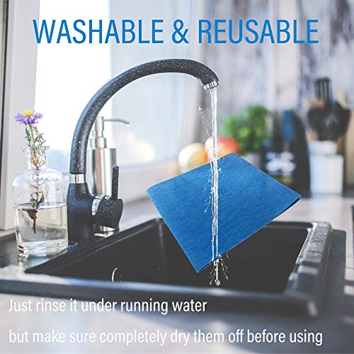 S SMILEFIL 9 Pack Blue Cloth Reusable Dry Filter Bags Compatible with Stanley 25-1217 1-5 Gallon Wet/Dry Vacuums