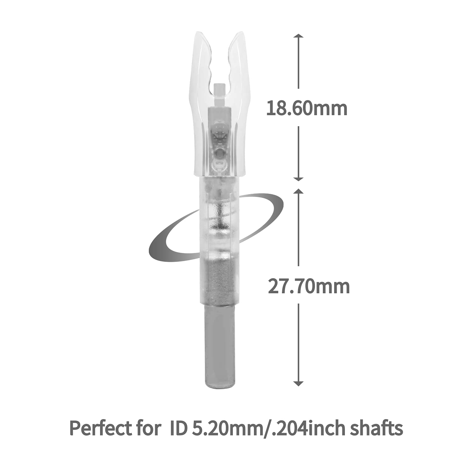 M.SJUMPPER ARCHERY Arrows Lighted Nocks 5.20mm/.204inch knocks for Hunting Target Practice Shooting (Pack of 5)