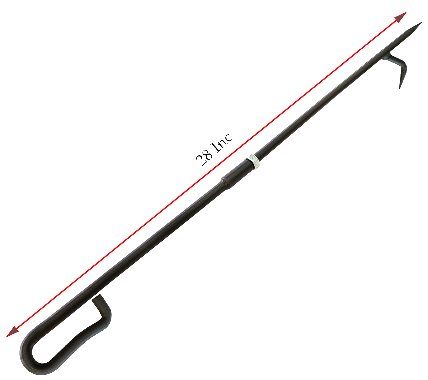 Stecoeico Fire Poker. 40 Inch, Strong & Sturdy and Durable One Piece Fire Pit Poker. Sturdy Extra Long Fireplace Poker with Strength. Perfect Fire Poker for Camping, Backyard Fire Pit and Fireplace.