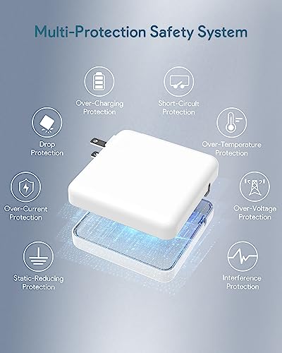 Mac Book Pro Charger - 96W USB C Charger Fast Charger for USB C Port Mac Book pro & Mac Book Air, ipad Pro, Samsung Galaxy and All USB C Device, Include Charge Cable(6.6ft)