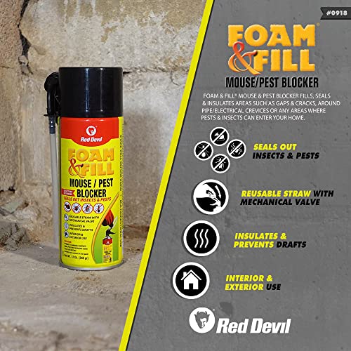 Red Devil 0918 Fill Foam, β1-Pack, Yellow