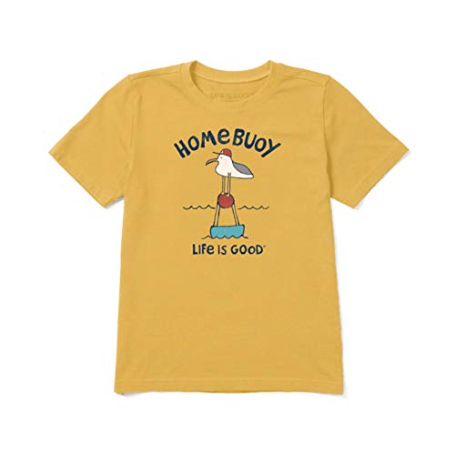 Life is Good Boys Crusher Graphic T-Shirt, HomeBuoy Baja Yellow, X-Large