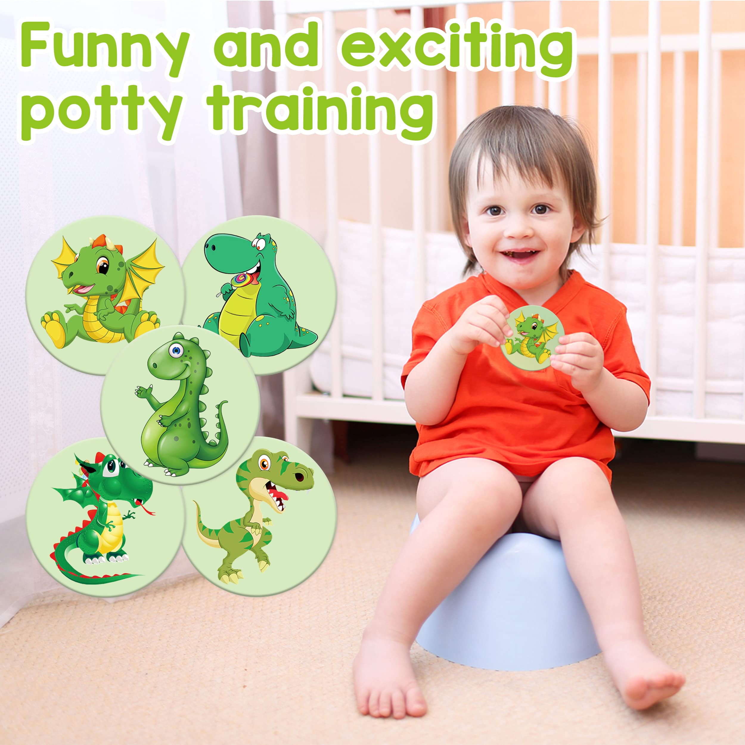 Yeeeasy Animal Dinosaur Potty Training Stickers for Toddler Boys Magic Color Changing Stickers Packs for Potty Training Toilet Reward Targets (20 Pcs)