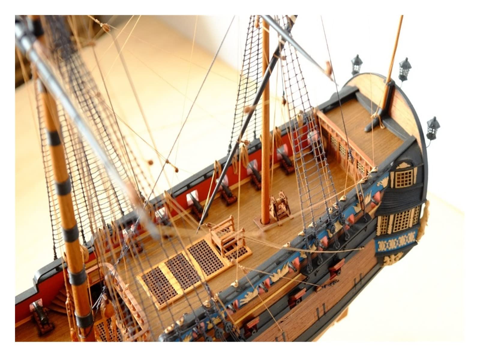 REELAK 3D Model Space Sense for: Scale 1/96 Classic Wooden Boat Model Kit 1715 Boat Wooden Model Puzzle Sailing Theme Party