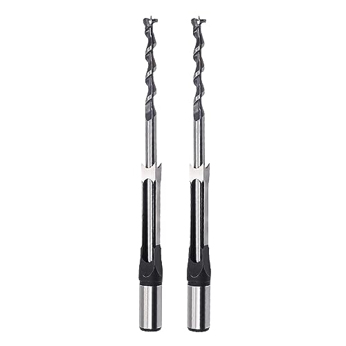 Square Hole Drill Bit, 1/2" Bearing Steel Hollow Chisel Mortise Power Tool for Woodworking 2Pcs, (Bettomshin)