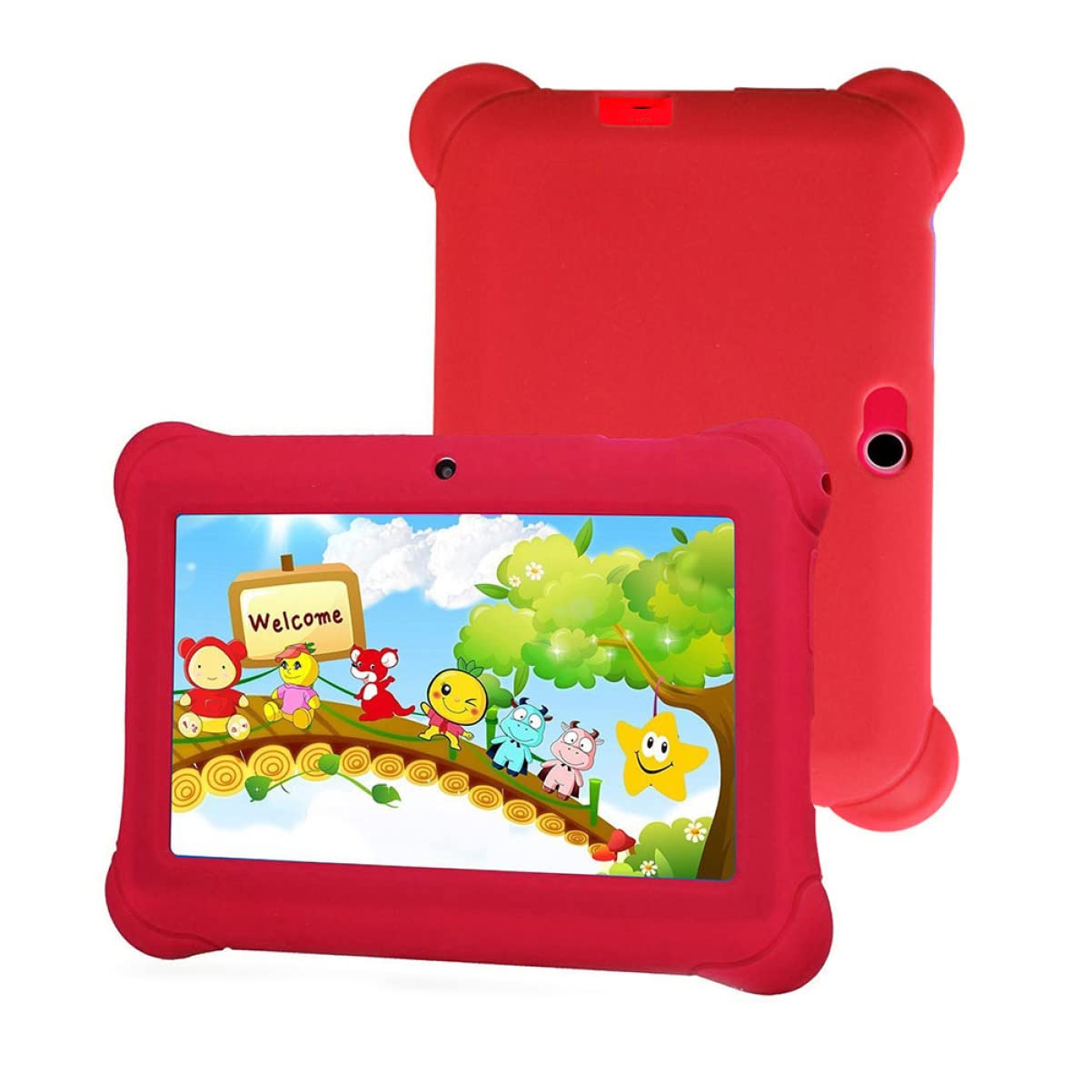 SOLUSTRE Kids Tablet Kids Tablet Tablet Computer 3pcs7 Tablet Plug with Us Dual Cartoon Practical Inches Educational Cameras Kids Red Children Children Tablet Kids Tablets Kids Tablets
