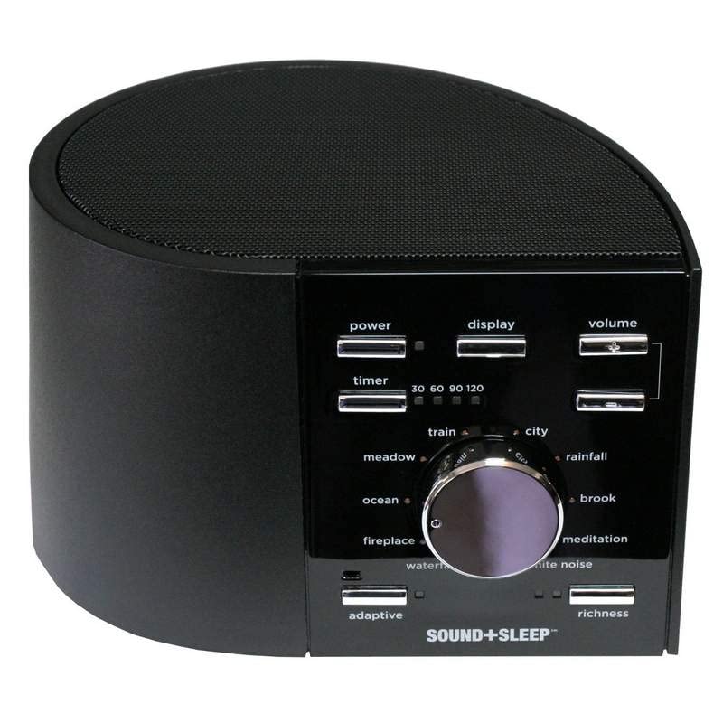 Sound+Sleep High Fidelity Sleep Sound Machine with 30 Guaranteed Non-Looping Nature Sounds, Sleep Timer, and Adaptive Sound Technology, Classic Black (Renewed)