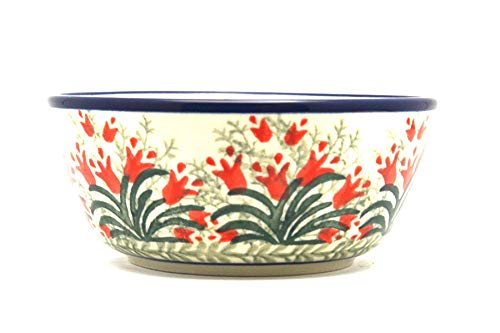 Polish Pottery Bowl - Ice Cream/Dessert - Crimson Bells