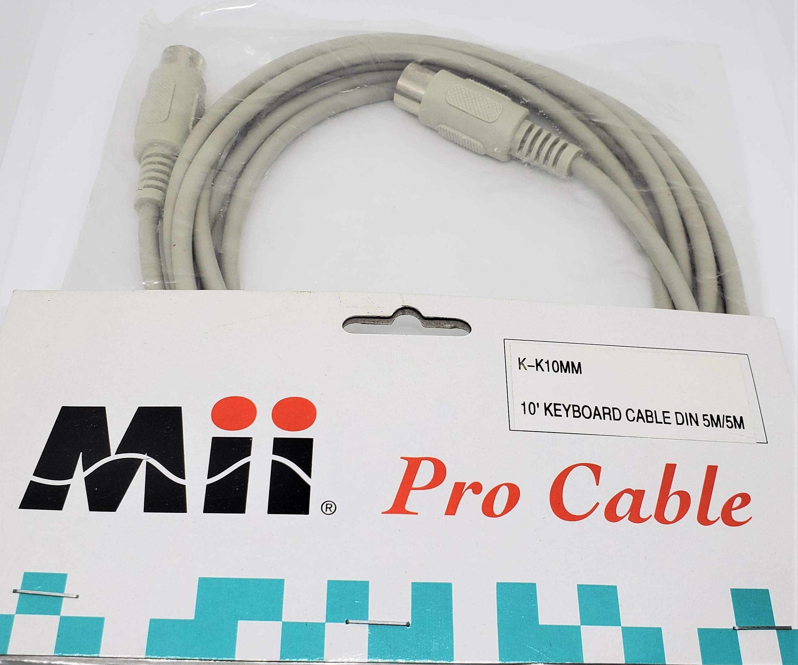 Mii Pro Cable - PC Accessories 10' Din5 M/M Straight Through 10 Feet Male to Male MIDI Cable Din 5 at Keyboard, Midi or Switch Box Cable (Din5-10FT-MM)