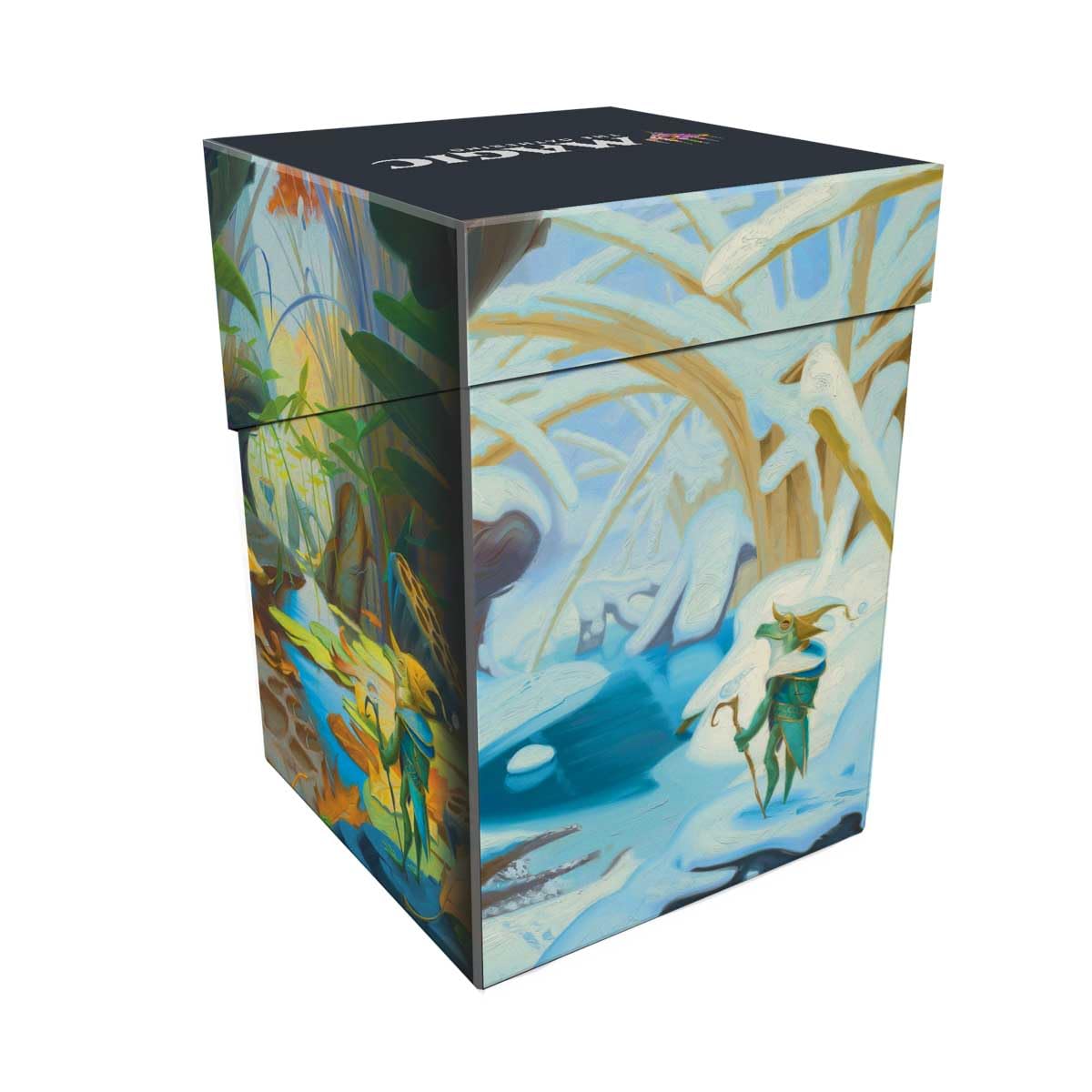 Ultra Pro - Bloomburrow 100+ Deck Box® Season Lands: Island for Magic: The Gathering, Exclusive Artwork, Archival Safe, Rigid Polypropylene, Deck Divider Included