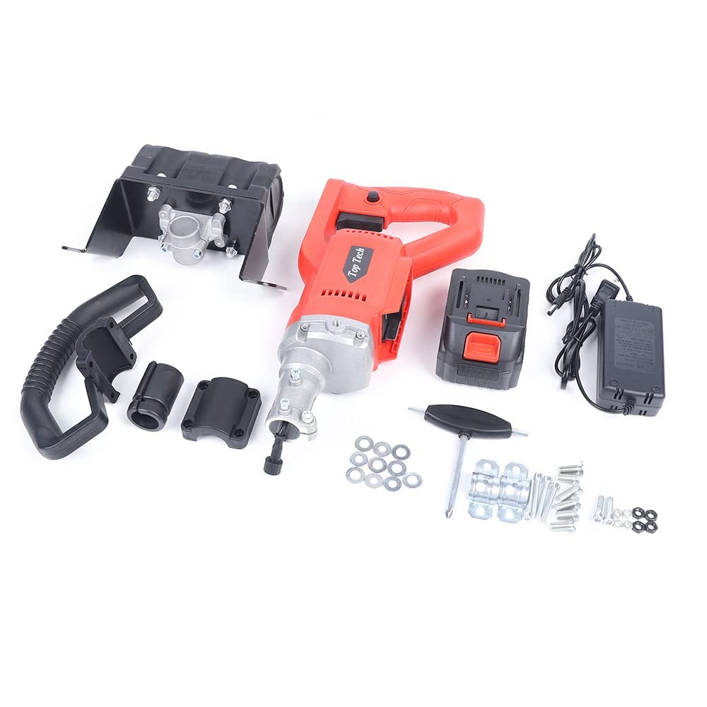 Power Concrete Screed Vibratory Kit Concrete Finishing Tool with 5ft Board, Battery Powered Concrete Surface Leveling Tamper Ruler, Cordless Electric Screed Cement Finishing Vibrating Machine