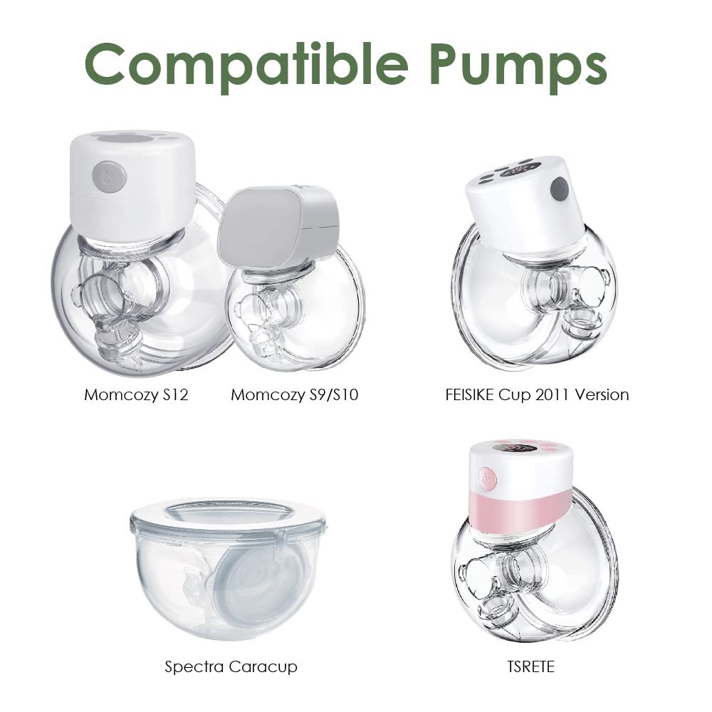 Maymom Duckbill Valve Compatible with Momcozy S9/S12, Spectra Caracup, FEISIKE Cup 2011 Version, TSRETE; 4pc (Green)