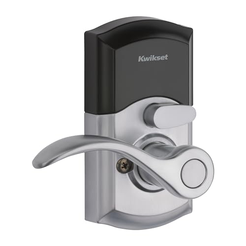 Kwikset 955 Keyless Keypad Door Lock, Electronic Lever Deadbolt, 3 Entry Modes, Auto Lock, SmartKey Security - Satin Chrome