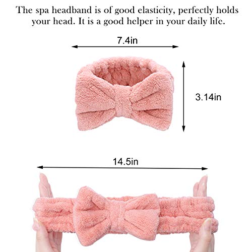 LADES Spa headband – Makeup Headbands Microfiber Facial Hair Band Elastic Head Wraps Stretch for Women Washing Face