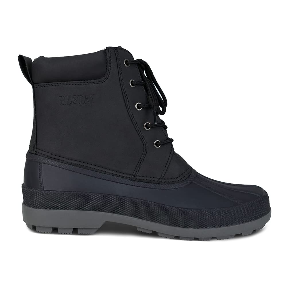 Mens Leather Waterproof Snow Boots,Ankle Boots,Hiking Bean Hiker Walking