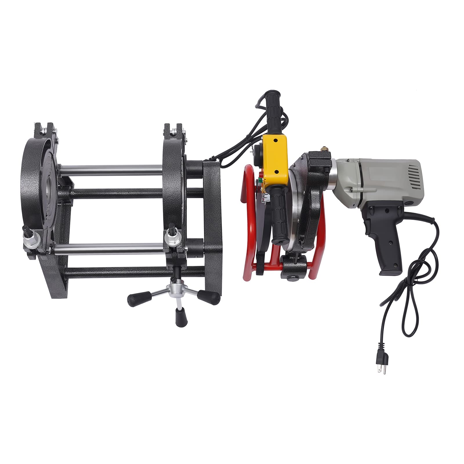 Pipe Butt Fusion Welder 2 Clamps 2.48-7.87'' Hand-Push Pipe Welder Pipe Welder Tube Butt Fusion Machine Hot Melt Solder for PE PP PB PVDF HDPE PVC (63-200)