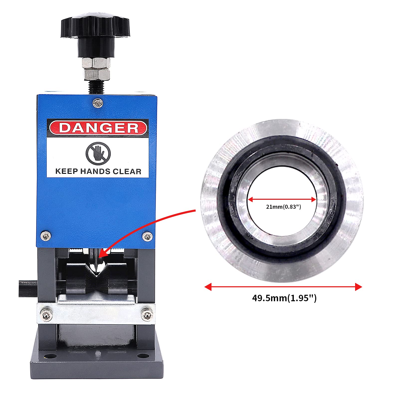 Manual Wire Stripper Machine 0.06"-1" Wire Stripping Machine 60ft/Min Cable Strippers For Recycling Scrap Copper Wire