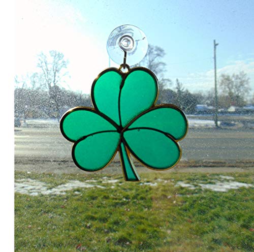 Shamrock Suncatcher Gift Set Irish Blessing Prayer Card and Irish Sun Catcher
