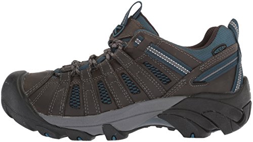 KEEN Men's Voyageur Low Height Breathable Hiking Shoes, Alcatraz/Legion Blue, 12