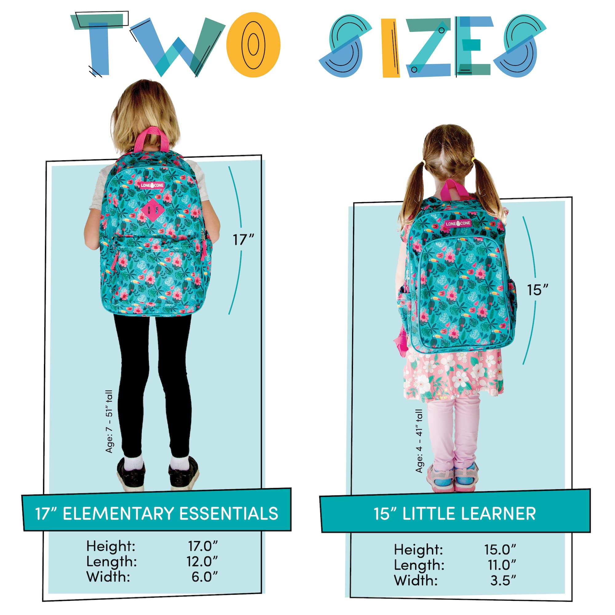 Lone Cone School Kids Backpacks for Girls & Boys- Kindergarten & Elementary cute Toddler Backpack for Girls & Boys - Preschool Grades 1-3, Little Learner 15" tall | Construction Monsters