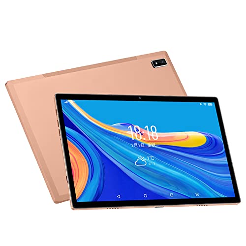 mewmewcat Tablet Computer, P30 10.1 inch Portable Tablet MTK6762 Processor 4GB+64GB Memory 1280 * 800 Resolution Android 11.0 System Rose Gold US Plug