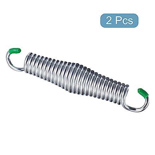 uxcell 2Pcs Porch Swing Springs, 1300 Lbs Capacity Galvanized Iron Swing Hangers for Ceiling Mount Swing Hammock Hanging Chair Sandbags, Silver