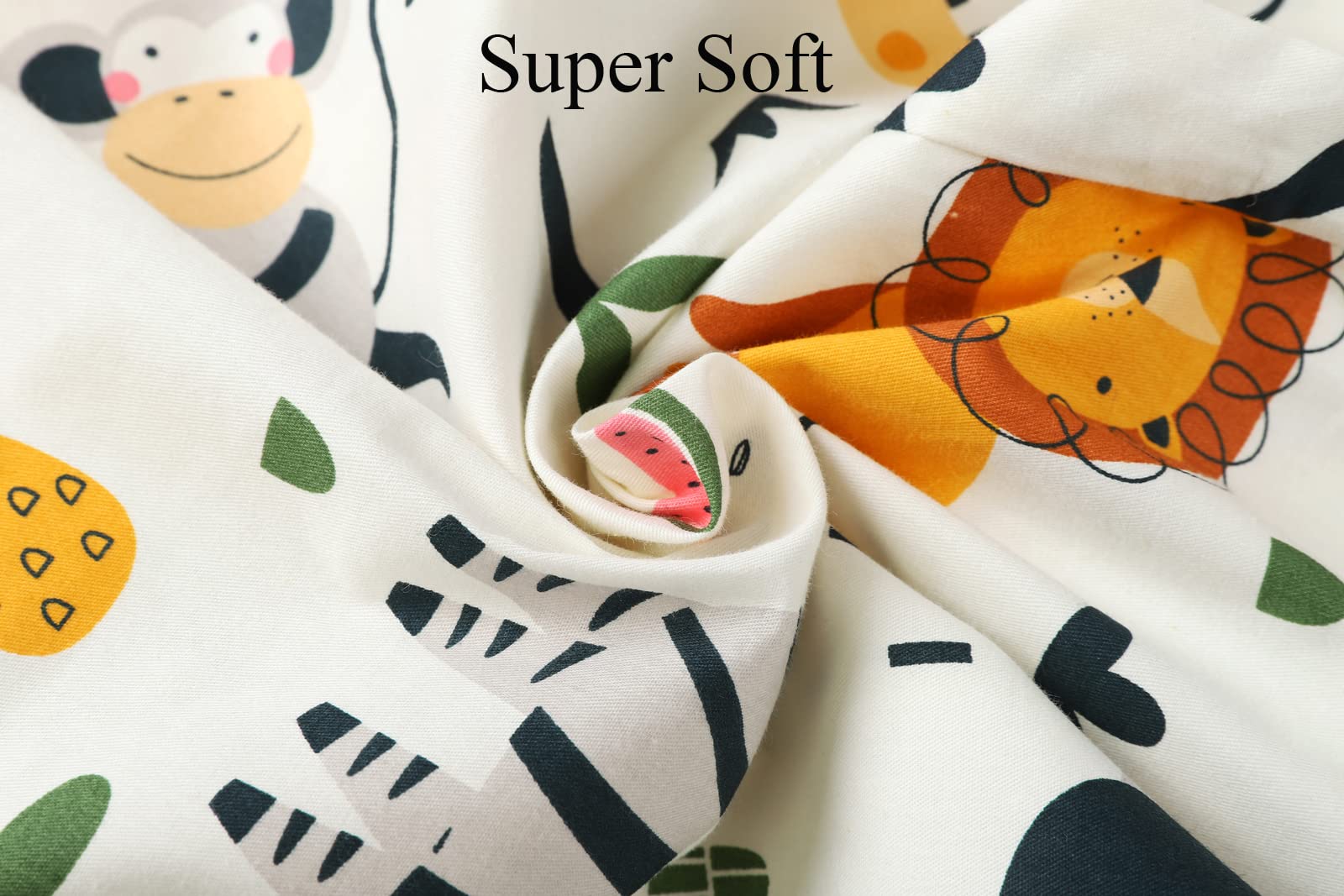 Tontukatu Toddler Pillowcase Set 2 Pack Super Soft Cotton Zipper Closure Travel Pillow Covers, Fits Pillow 14 x 19 13 x 18 12 x 16 Grey Elephant Lion