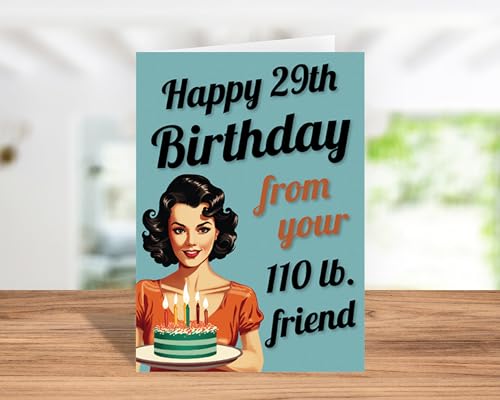 Katie Doodle - Funny Best Friend Birthday Card - Great for 30th, 40th, 50th, 60th, 65th, 70th, 75th, 80th, 90th Birthday Gifts for Women Her Friendship - Includes 5x7 inch Card & Envelope