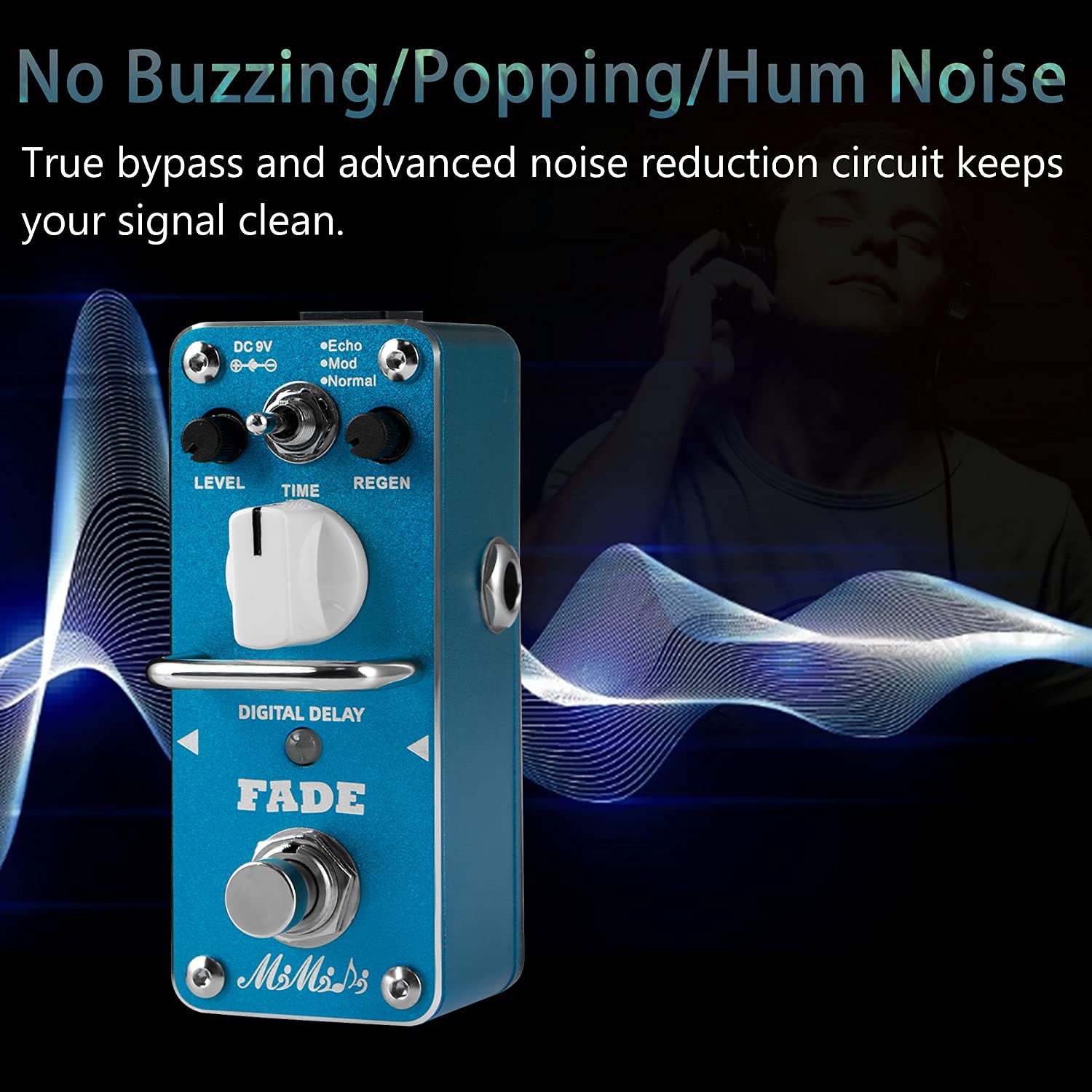 MIMIDI Digital Delay Guitar Effect Pedal with True Bypass 3 Modes Portable Mini for Electric Guitar And Bass