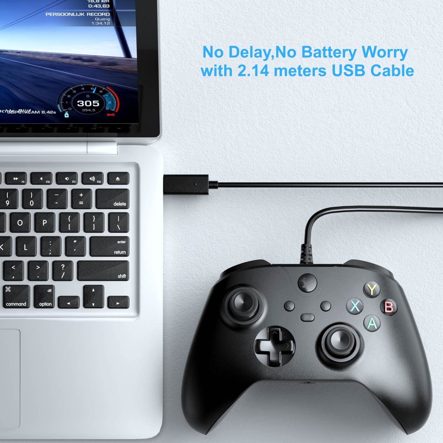 Oussirro Wired Controller for Xbox One,Xbox 1 X/S/Xbox Series X/S,PC Controller Gamepad with Turbo Function Dual Vibration Refined Analog Joystick Tunable Triggers Stereo Headset Jack