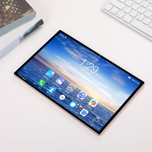 Luqeeg Digital Tablet, 8GB RAM 256GB ROM 1960 X 1080 Resolution WiFi Tablet 10.1 Inch 7000mAh with Keyboard for Reading for Entertainment (US Plug)