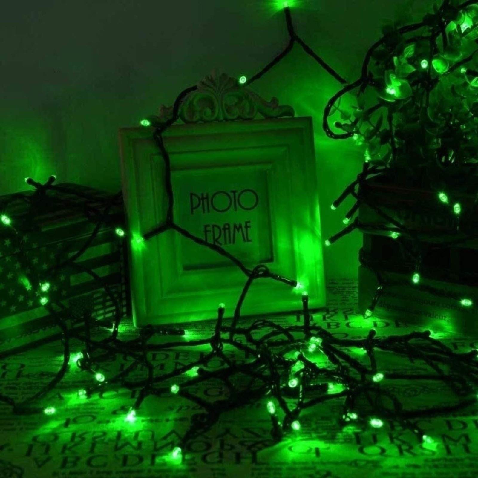 LIUPENGWEI 8Modes Solar Power Fairy String Lights Outdoor Decorative Light Waterproof IP65 with Light for Garden Home Wedding Party Christmas Halloween Decoration Lights String Garden Ghost Light