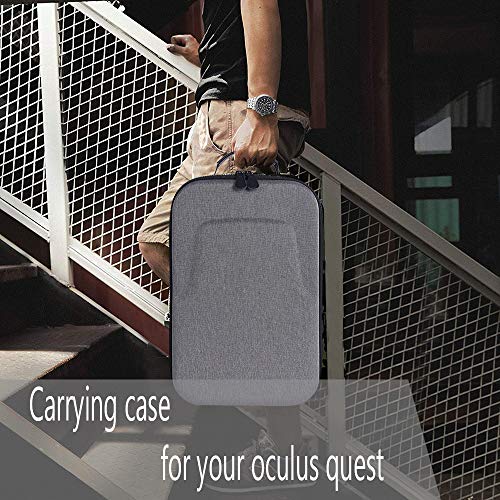 LOVEDAY Hard Travel Case for Oculus Quest 2 / Oculus Quest VR Gaming Headset Controllers Accessories Waterproof Carring case (Gray