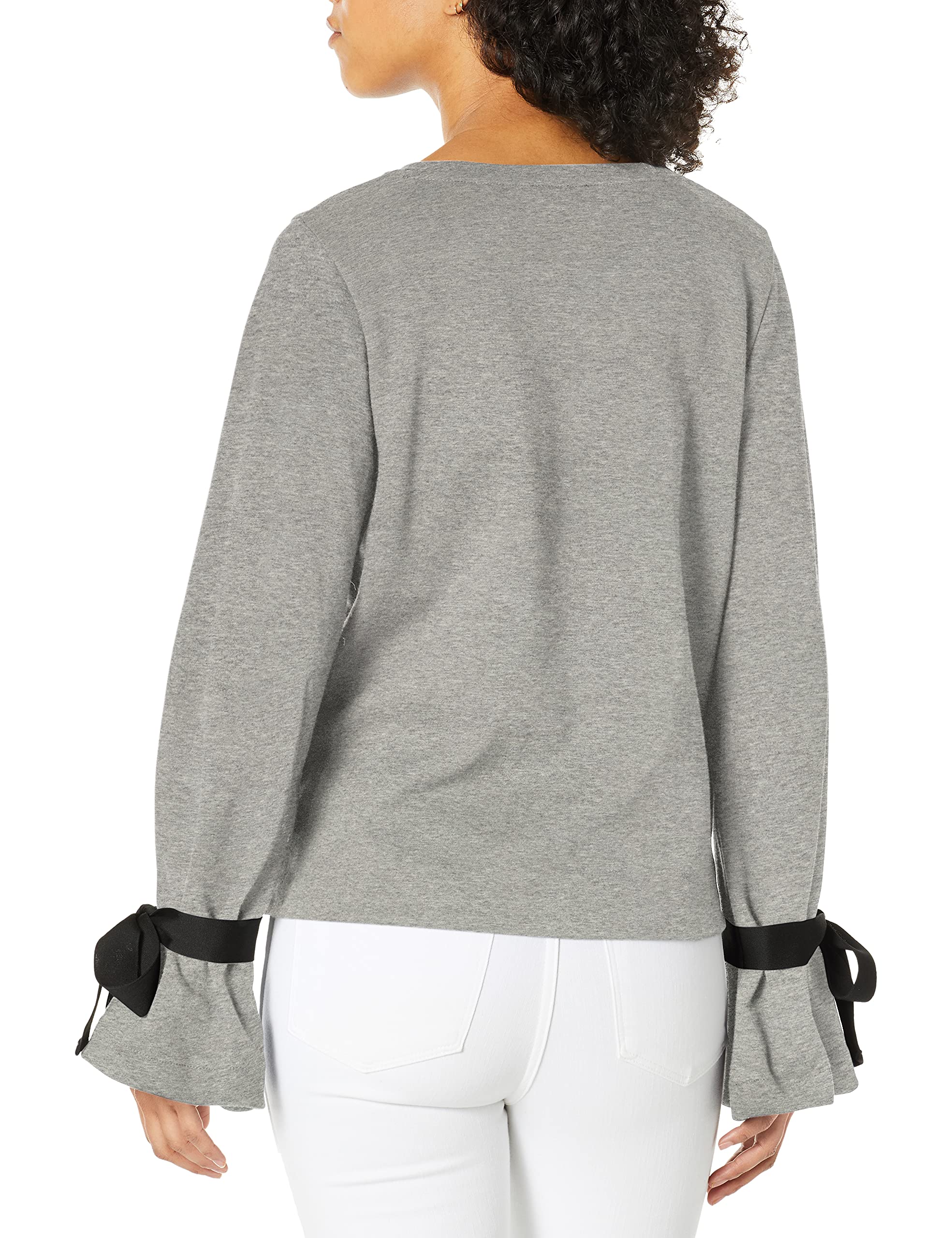 J.Crew Mercantile Women's Sweatshirt with Tie Sleeve, Heather Grey, XS