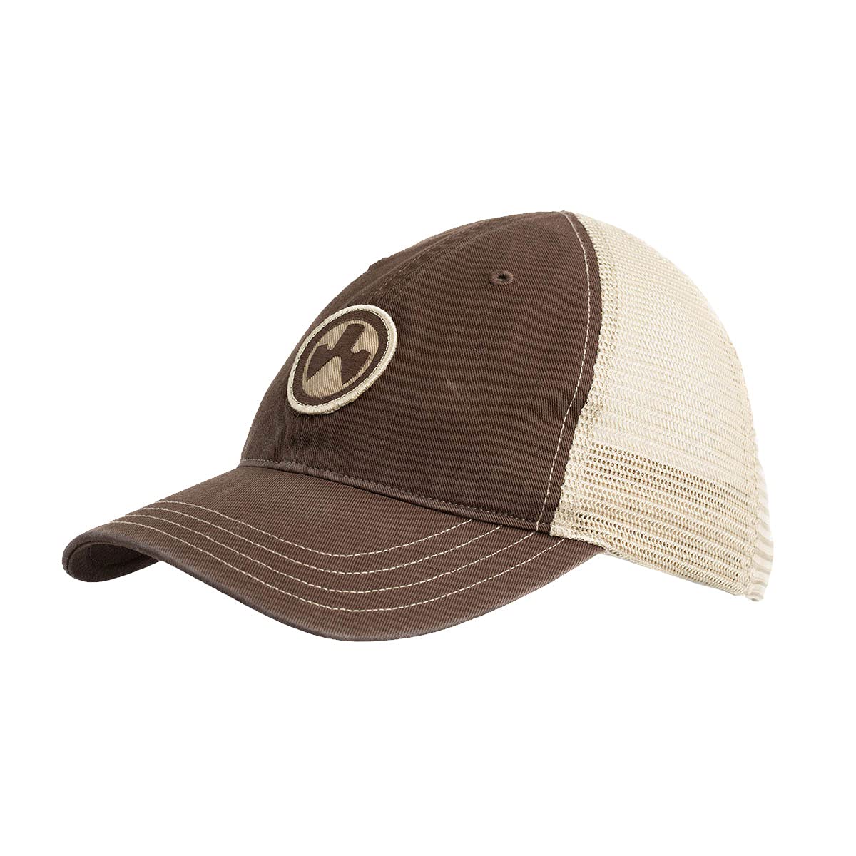 Magpul Standard Trucker Hat Snap Back Baseball Cap, One Size Fits Most, Garment Washed Brown/Khaki